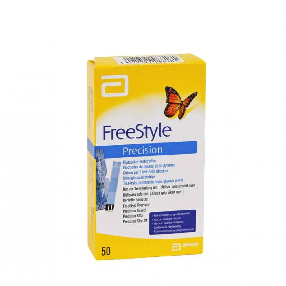 FreeStyle Precision Blutzuckerteststreifen, 50 Stück